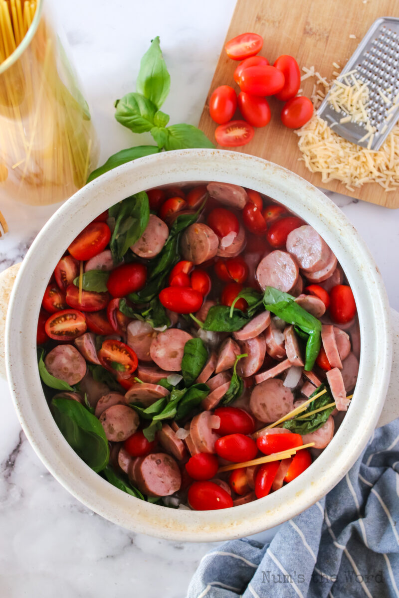 Sausage Basil Pasta - Num's the Word