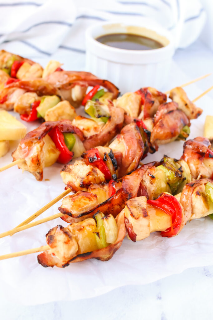 Chicken, Pineapple and Bacon Kabobs - Num's the Word