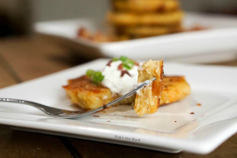 Loaded Mashed Potato Cakes - Num's the Word