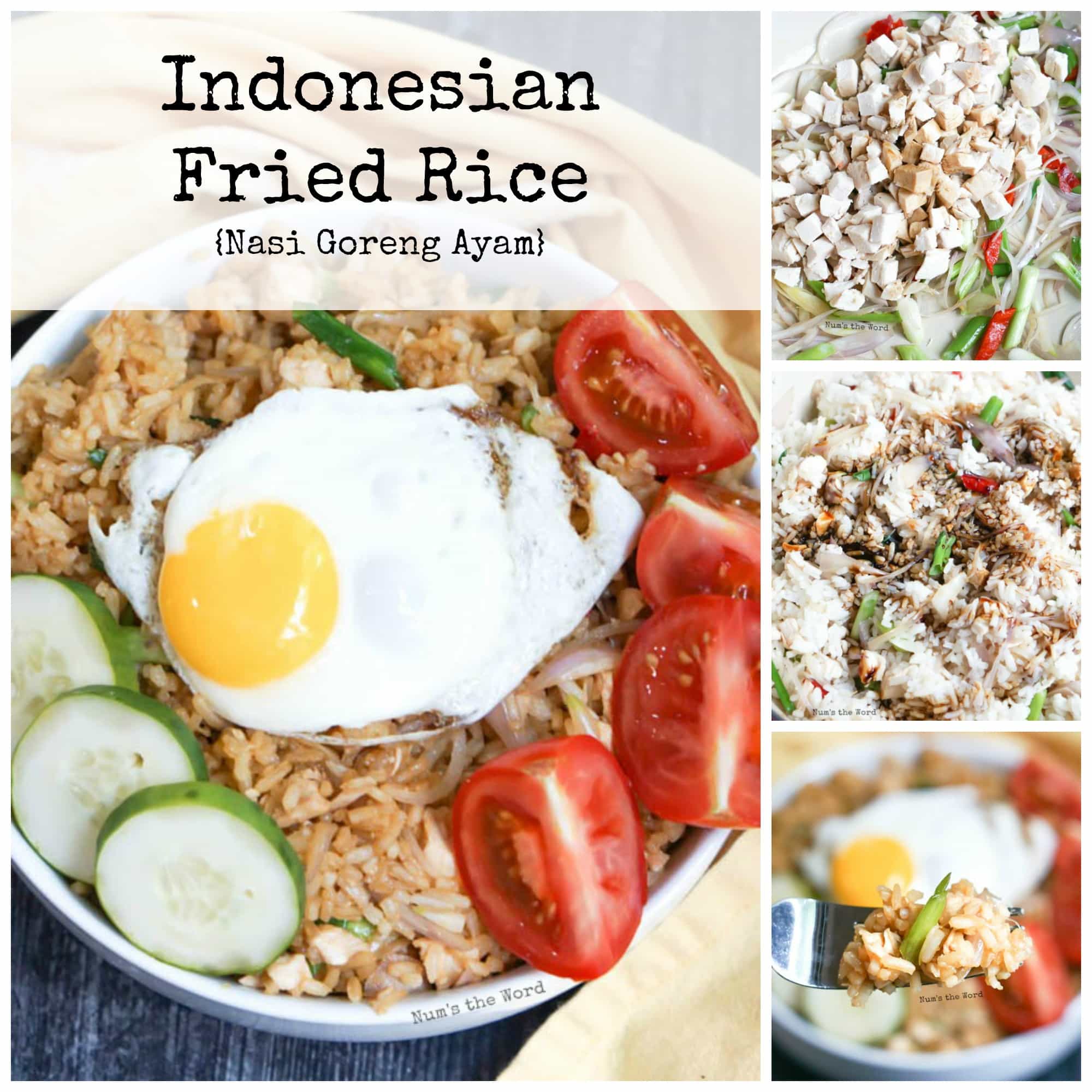 Indonesian Fried Rice {Nasi Goreng Ayam} - Num's the Word