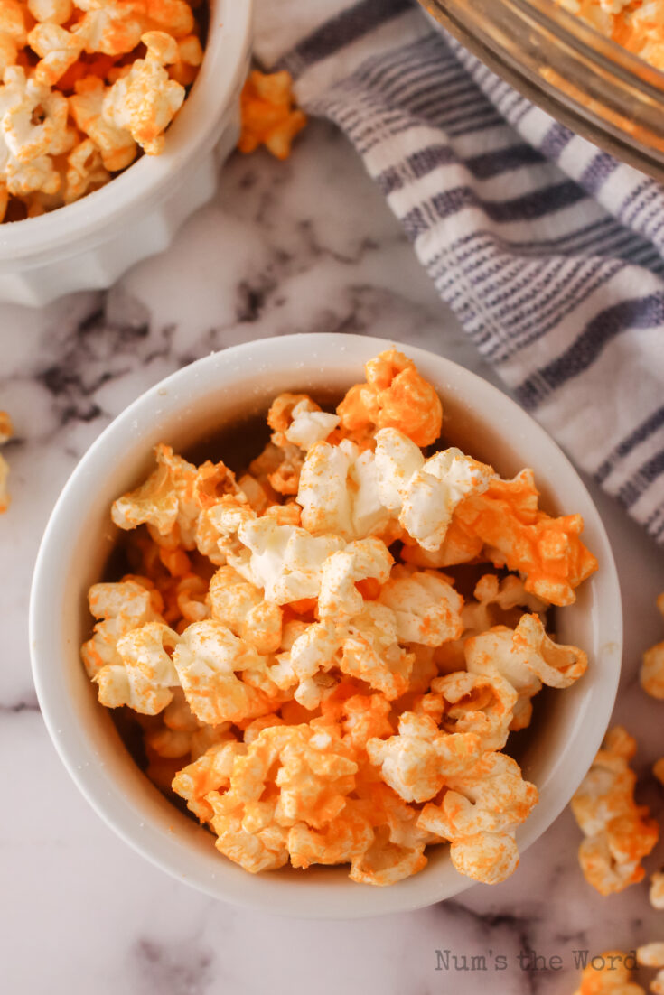 Homemade Cheddar Cheese Popcorn Recipe - Num's the Word