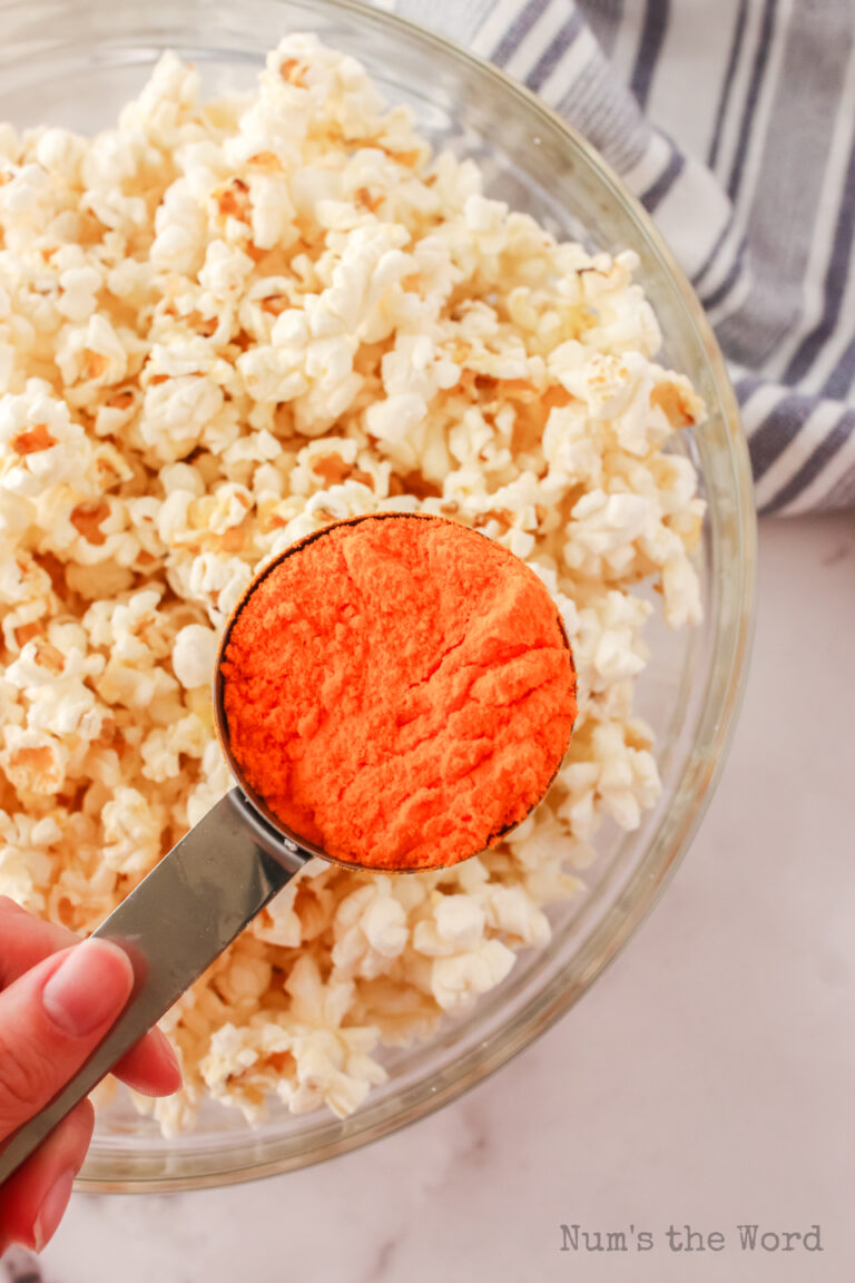Homemade Cheddar Cheese Popcorn Recipe - Num's the Word