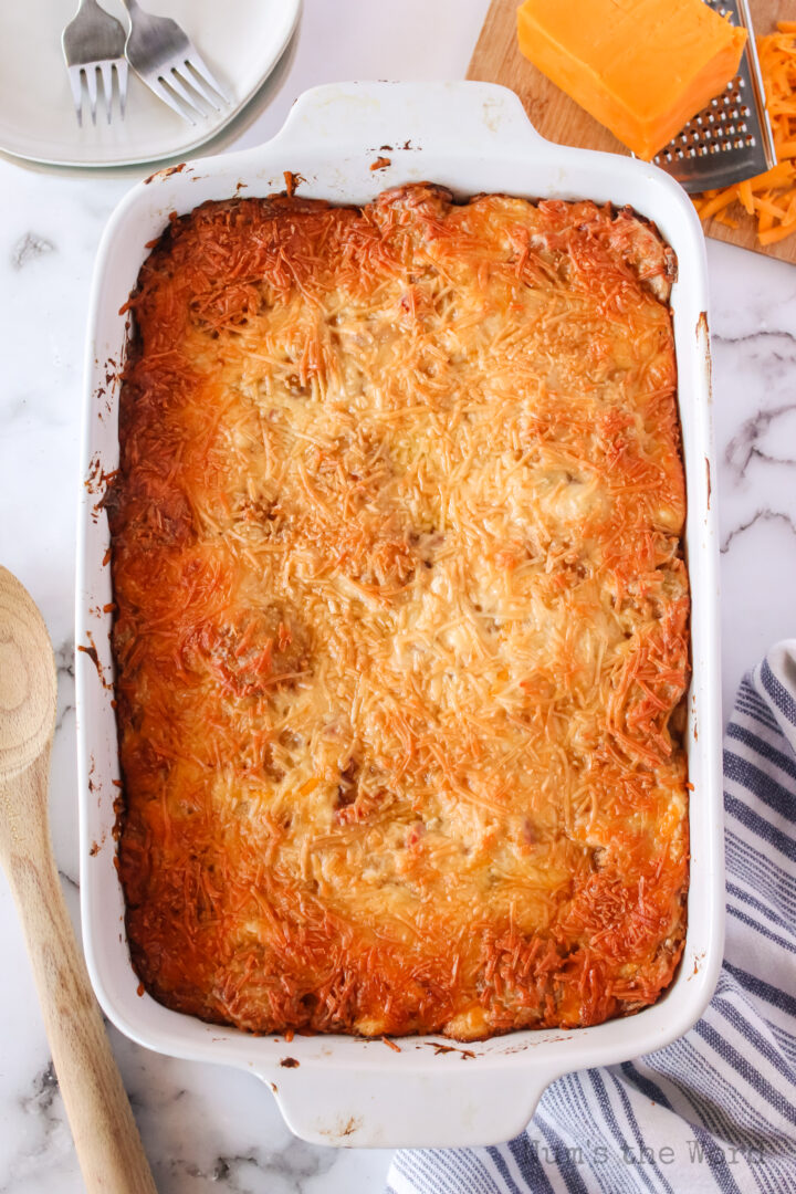 Ham & Hash Brown Breakfast Casserole - Num's the Word