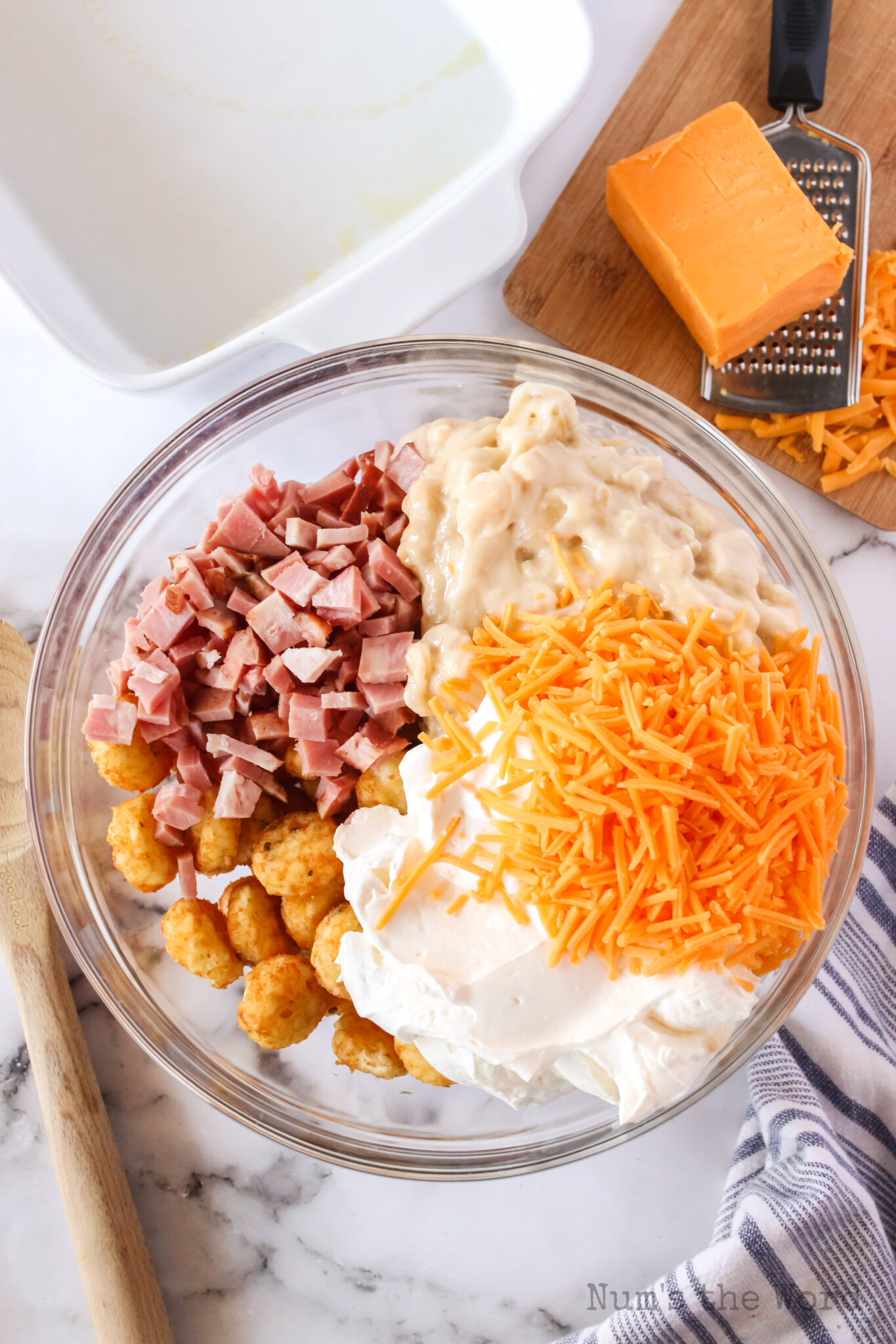 Ham & Hash Brown Breakfast Casserole - Num's the Word