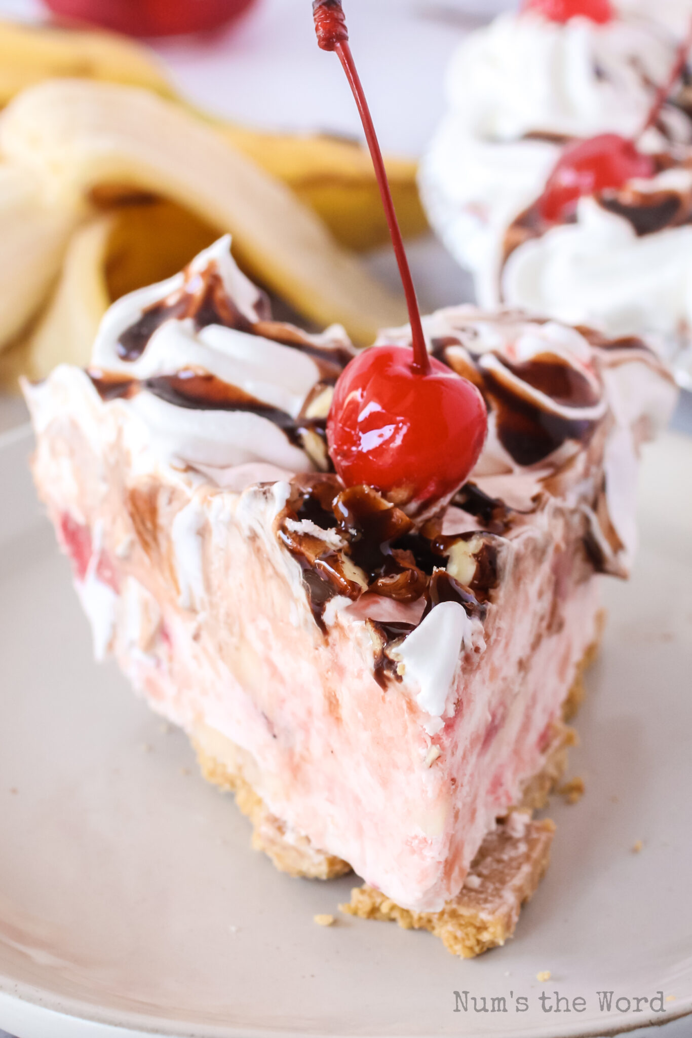 No Bake Banana Split Pie - Num's the Word