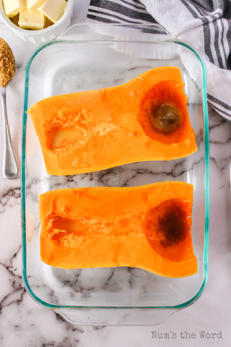 Roasted Butternut Squash Halves - Num's the Word