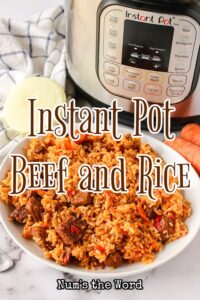 Instant Pot Stew Beef and Rice - Num's the Word