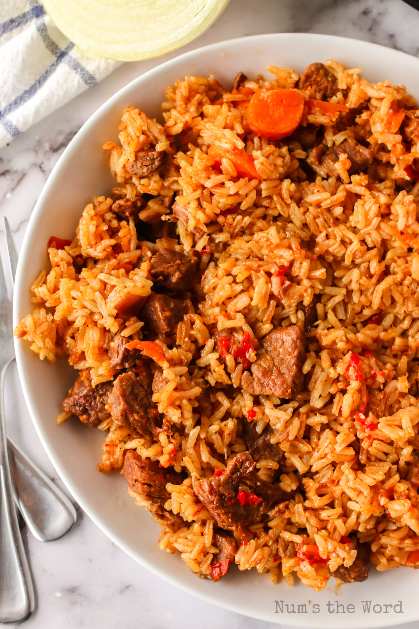 Instant Pot Stew Beef and Rice - Num's the Word