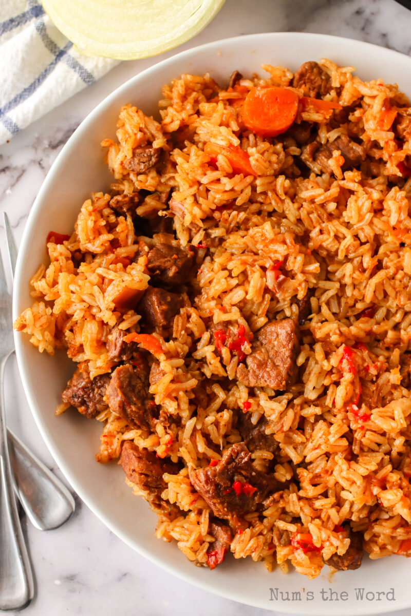 Instant Pot Stew Beef and Rice - Num's the Word