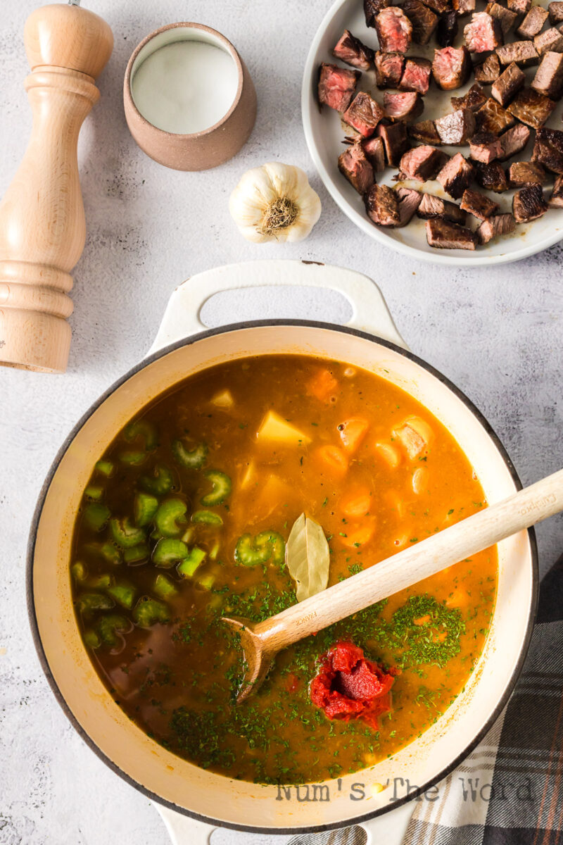 Leftover Steak Soup - Num's the Word